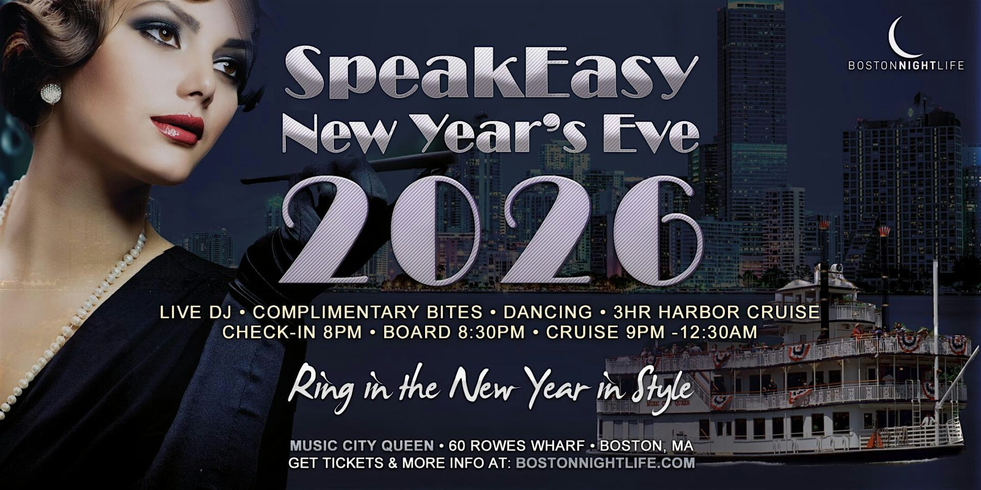 Boston New Year’s Eve Party 2026 – Speakeasy Cruise – ClubZone