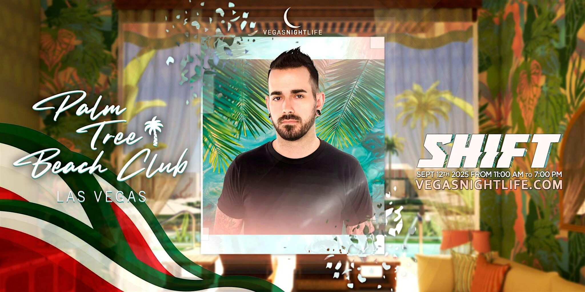 DJ Shift | Vegas Pool Party | Palm Tree Beach Club – ClubZone