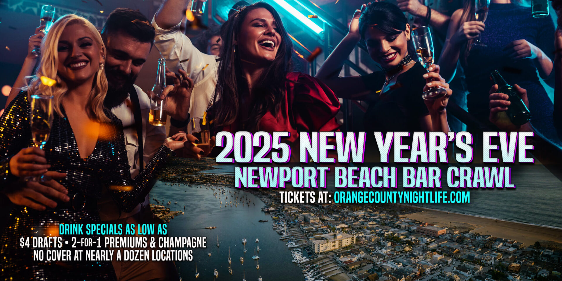 OC New Year’s Eve Party 2025 | Newport Beach Bar Crawl – ClubZone