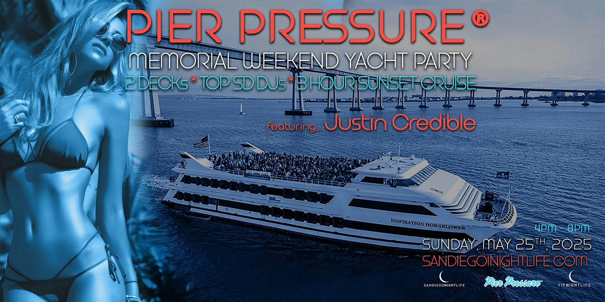 San Diego Memorial Day Weekend | Pier Pressure® Mega Yacht Party – ClubZone