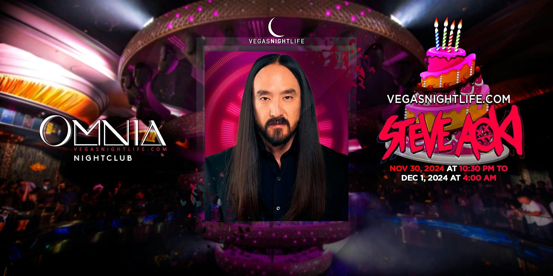 Steve Aoki Birthday | Thanksgiving Weekend | OMNIA Nightclub Las Vegas ...