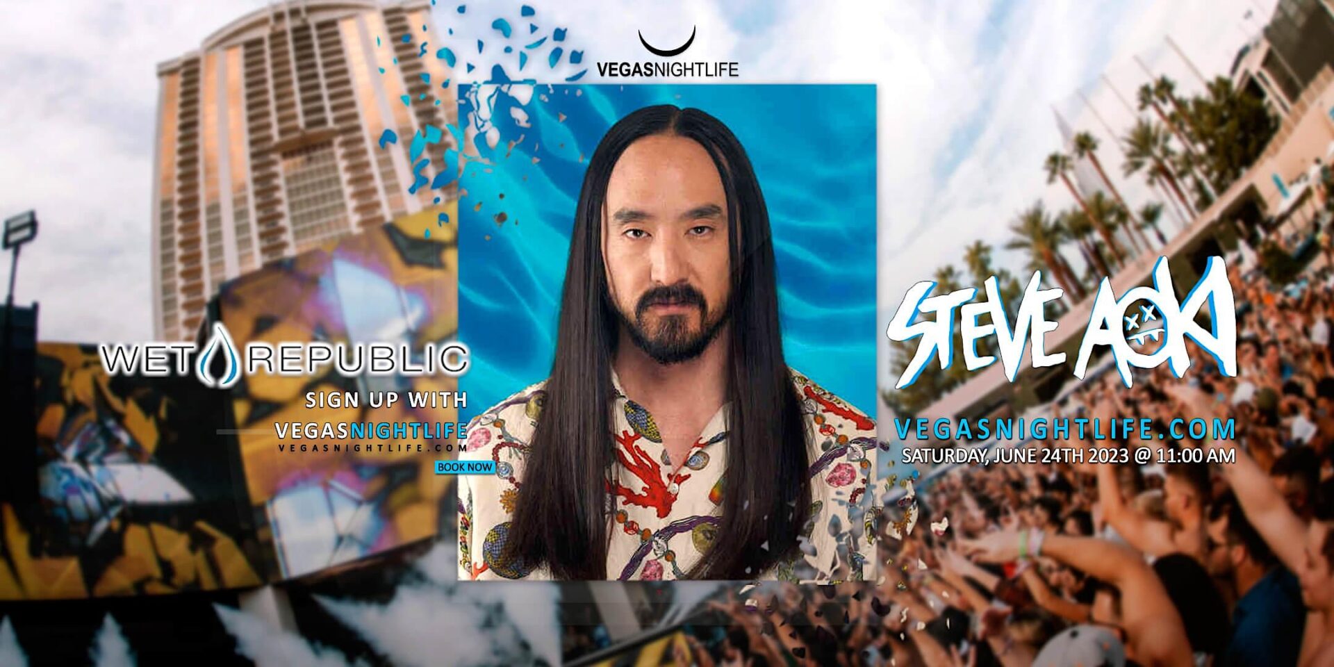 Steve Aoki | Wet Republic | Vegas Pool Party Saturday – ClubZone